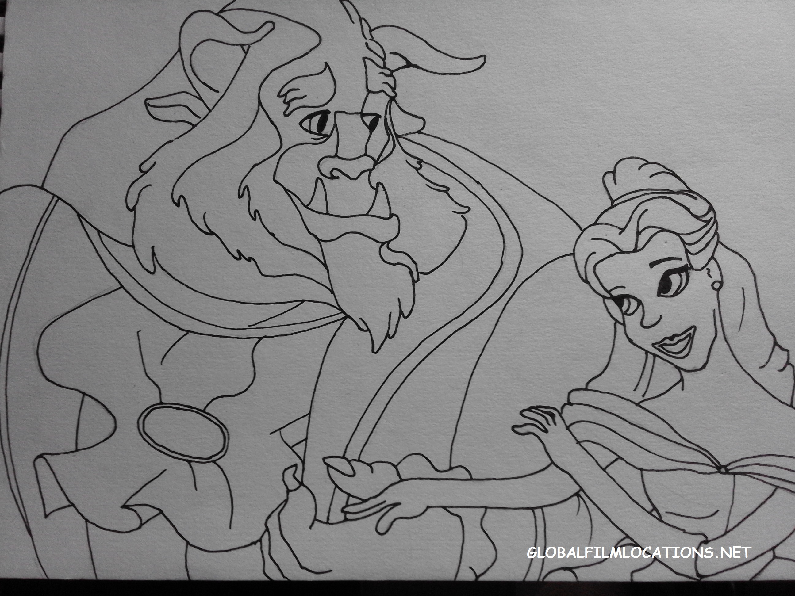 Beauty and the Beast – Free-hand Drawings | Global Film Locations