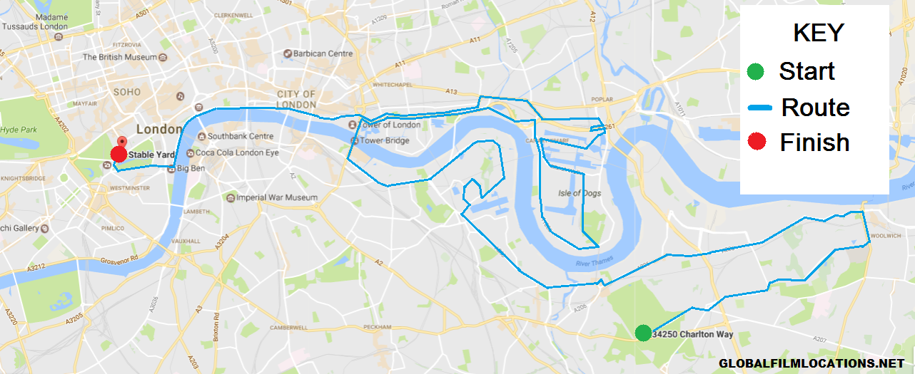 London Marathon 2017 – Map Route | Global Film Locations